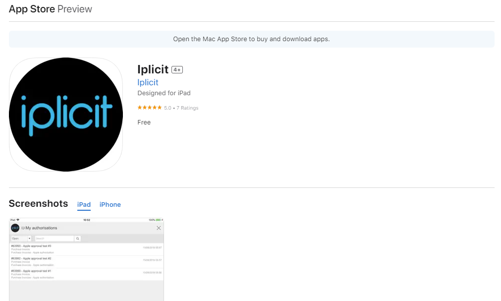 Mobile Classic App | iplicit